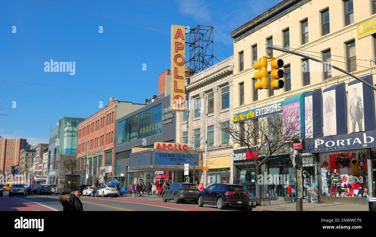 Apollo Theater in Harlem - NEW YORK, USA - FEBRUARY 14, 2023 Stock ...