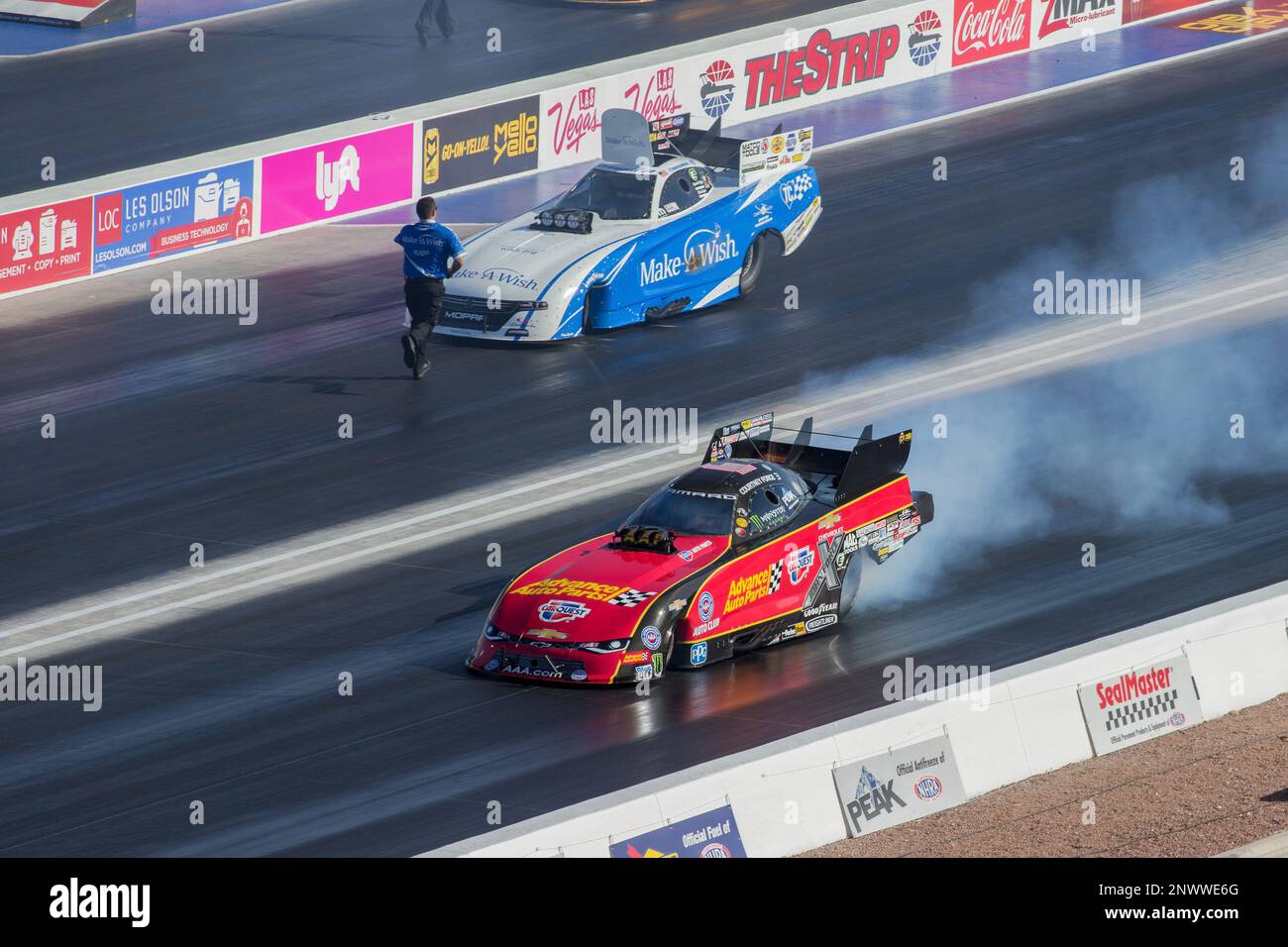 LAS VEGAS, NV - APRIL 08: Tommy Johnson Jr (6 FC) Don Schumacher Racing ...