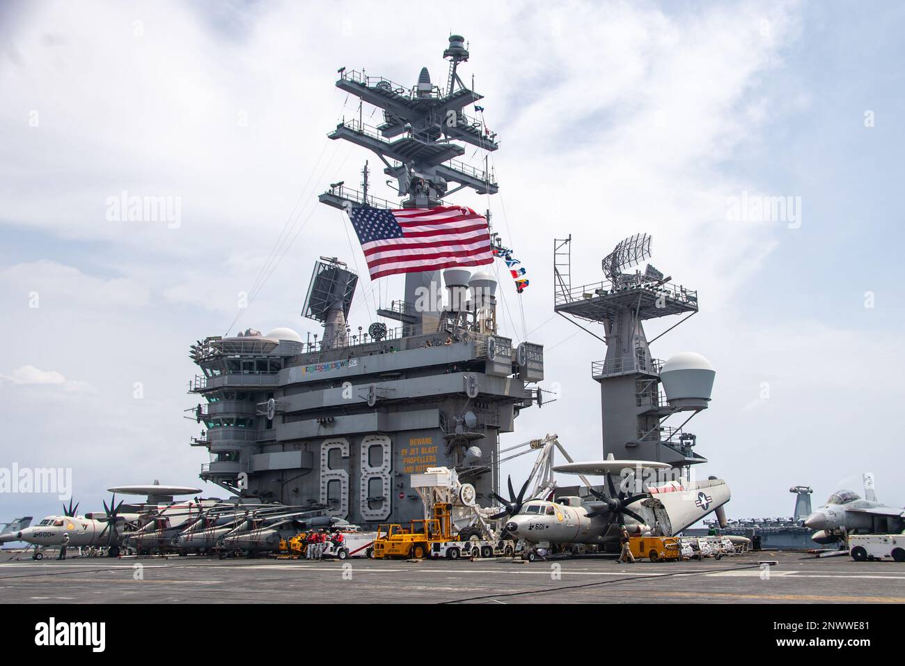 230215-N-FJ237-1077 SOUTH CHINA SEA (Feb. 15, 2023) The aircraft ...