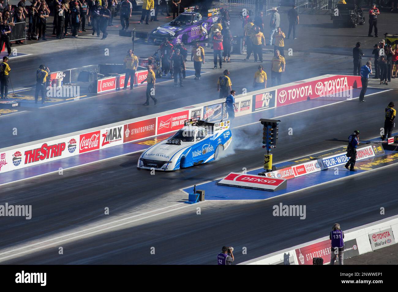 LAS VEGAS, NV - APRIL 08: Tommy Johnson Jr (6 FC) Don Schumacher Racing ...