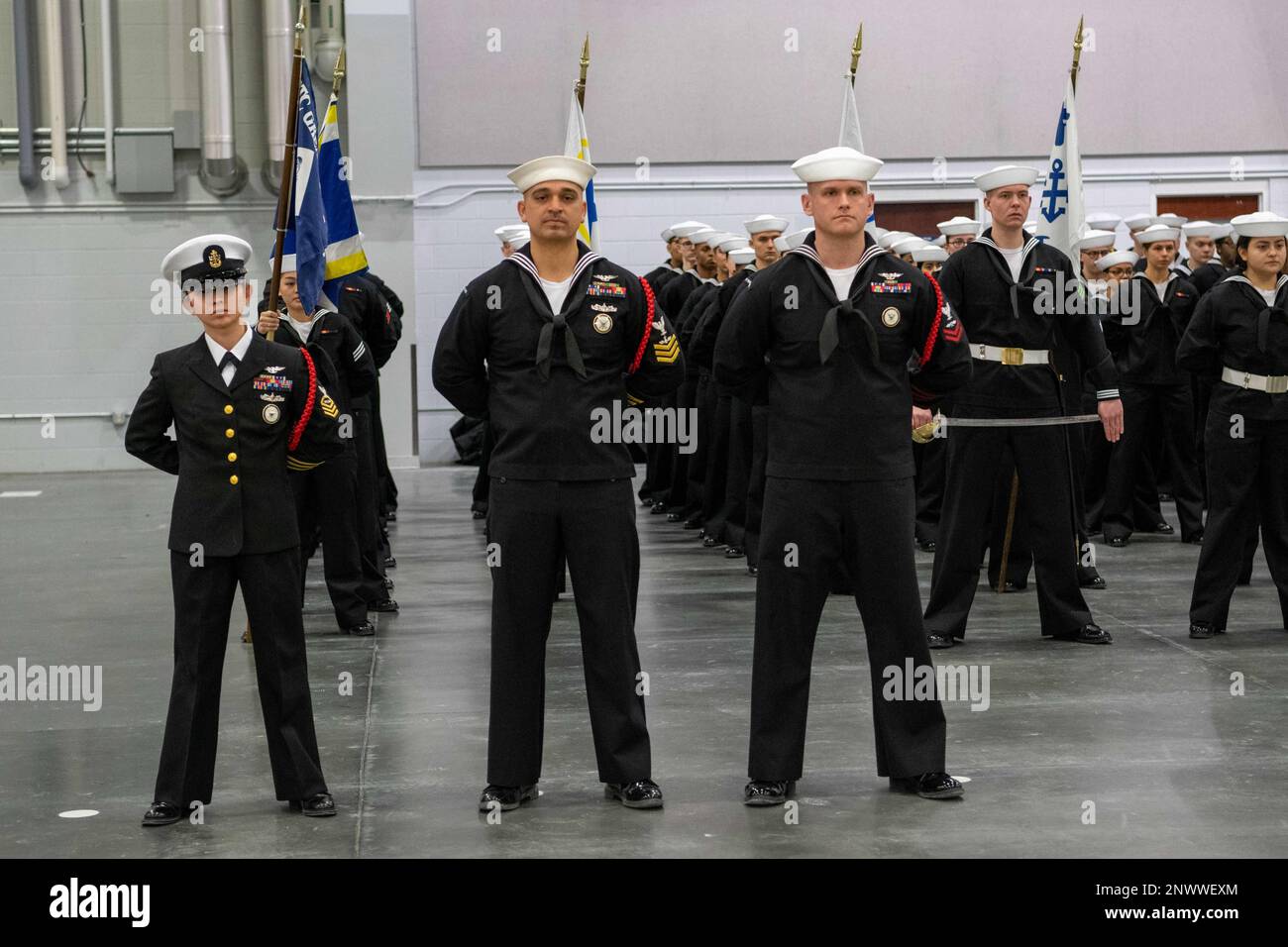 Sailors graduate boot camp during pass-in-review at U.S. Navy Recruit ...