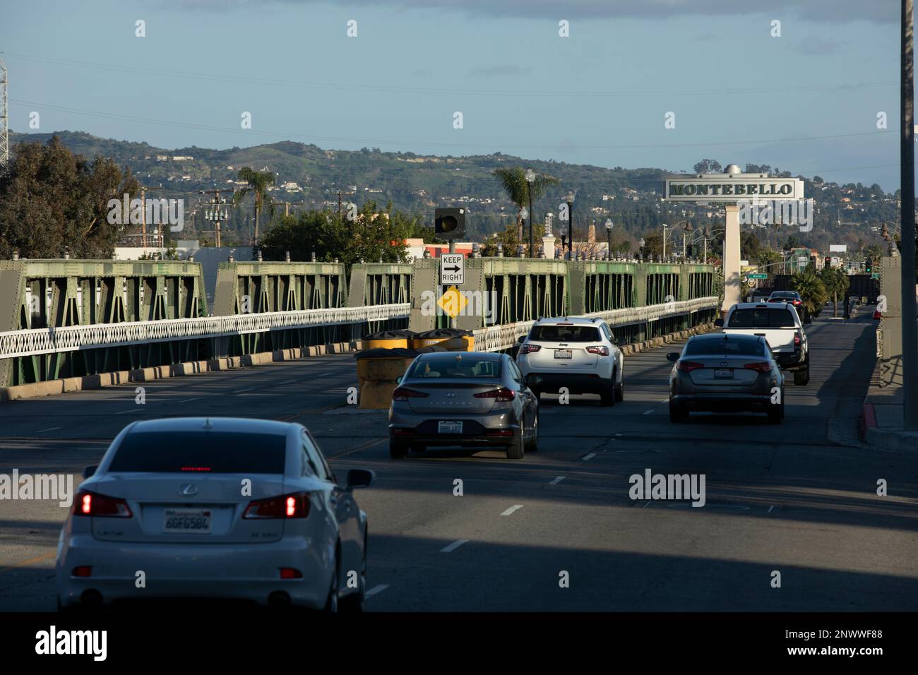 Montebello, California, USA - February 2, 2023: Eastbound traffic ...