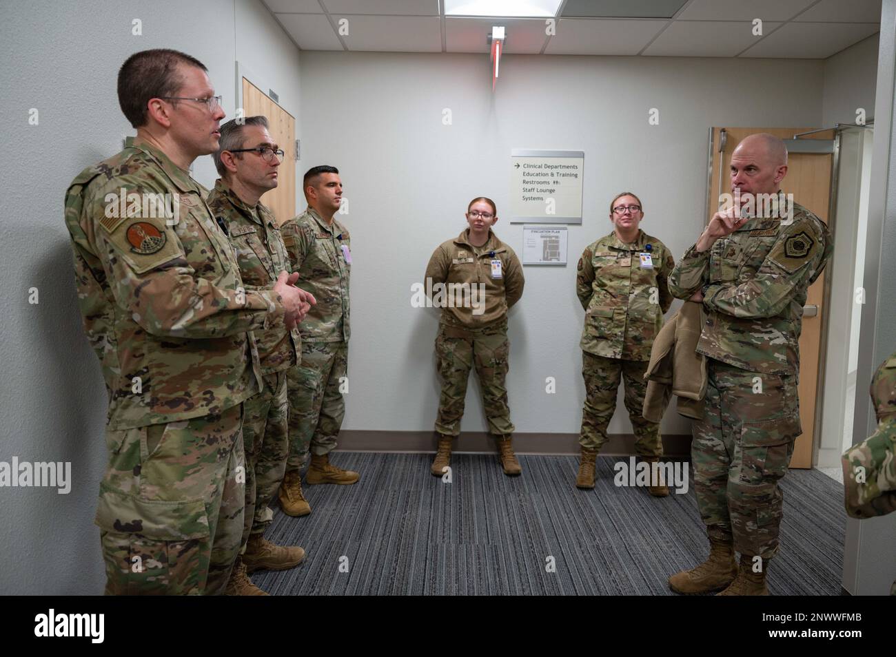 Maj. Gen. Michael Lutton, 20th Air Force commander, speaks with Airmen ...