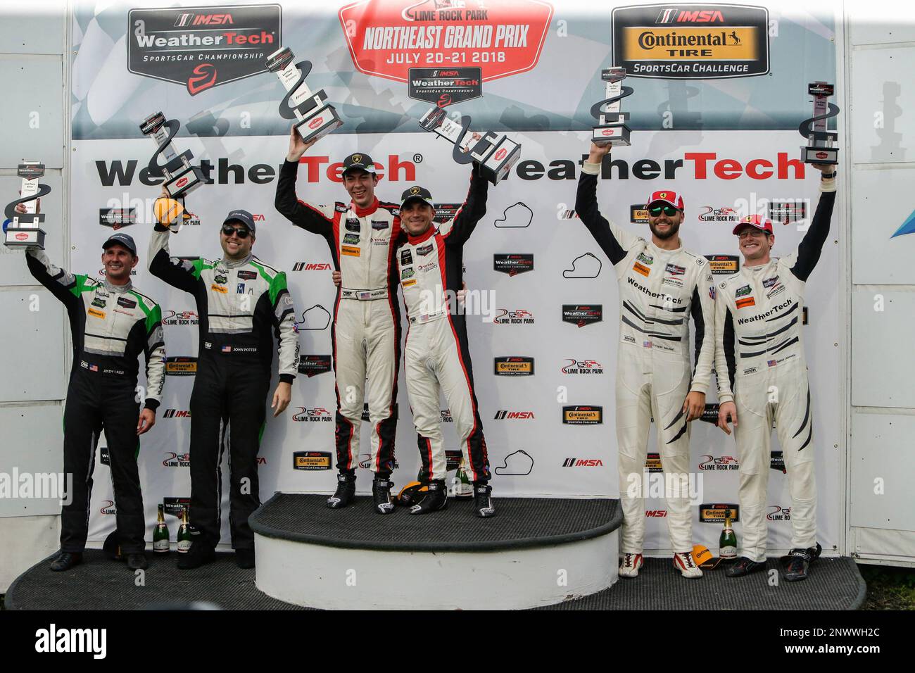 LAKEVILLE, CT - JULY 21: GTD winners include the #48 Paul Miller Racing ...