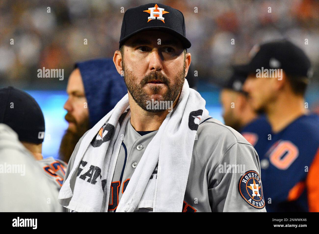 LOS ANGELES, CA - AUGUST 03: Houston Astros pitcher Justin Verlander ...