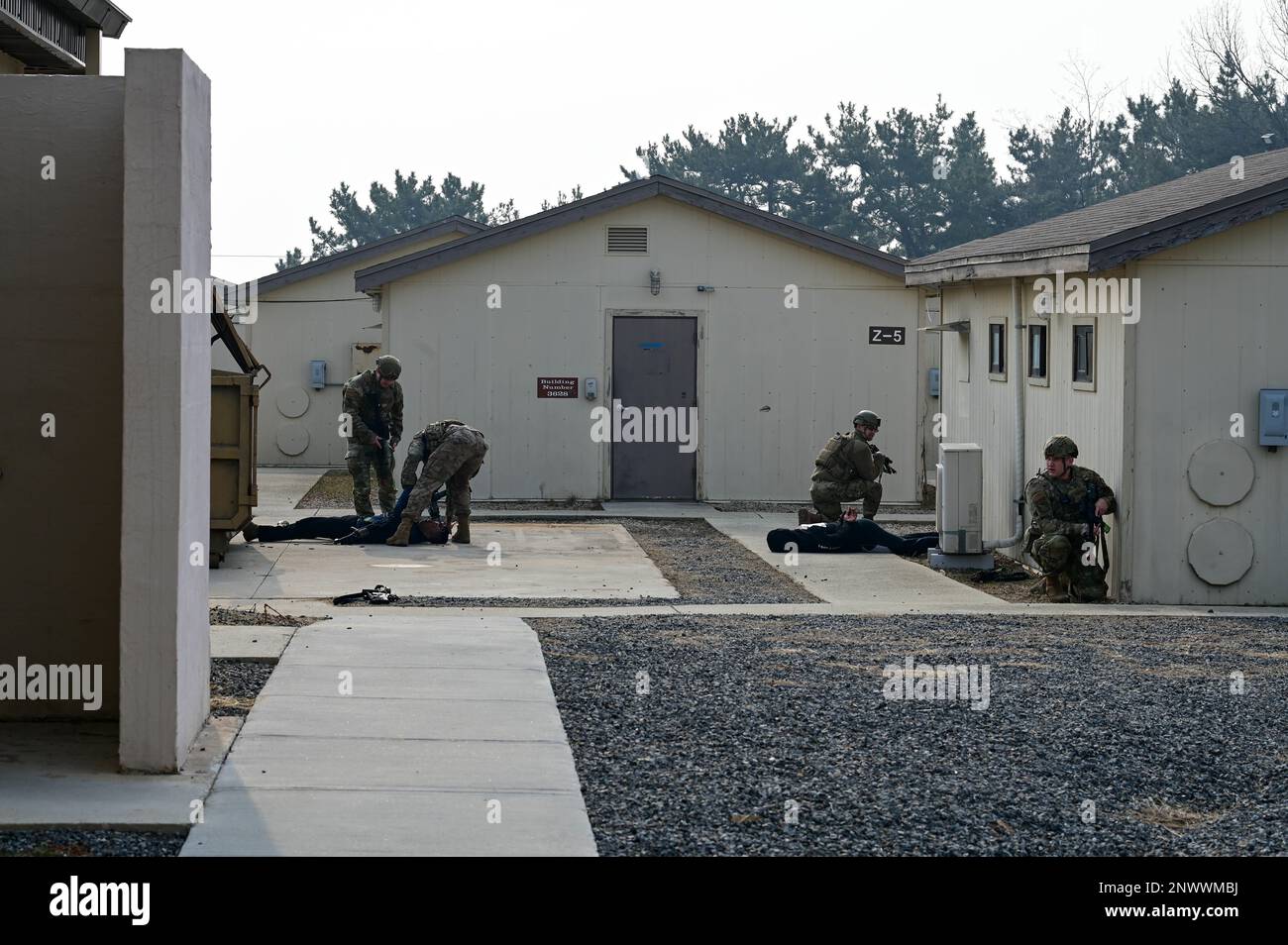Defenders from the 8th Security Forces Squadron, provide a ...