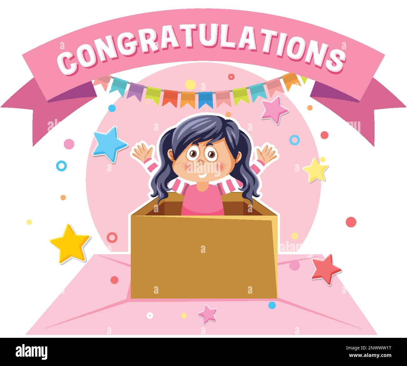 Congratulations message for banner or poster design illustration Stock ...