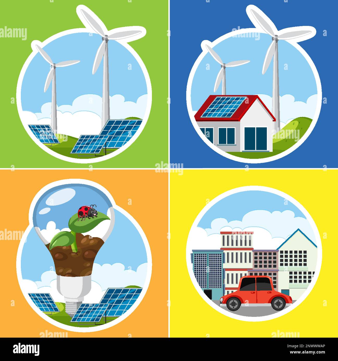 Alternative green energy vector concept illustration Stock Vector Image ...