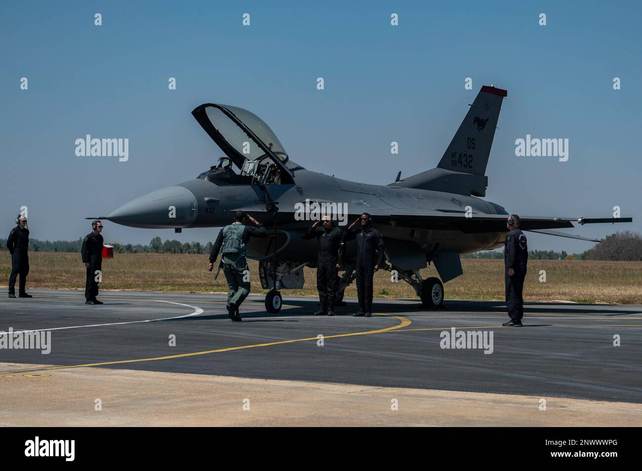U.S. Air Force Maj. Josiah Gaffney, Pacific Air Forces F-16 Demonstration Team commander ...