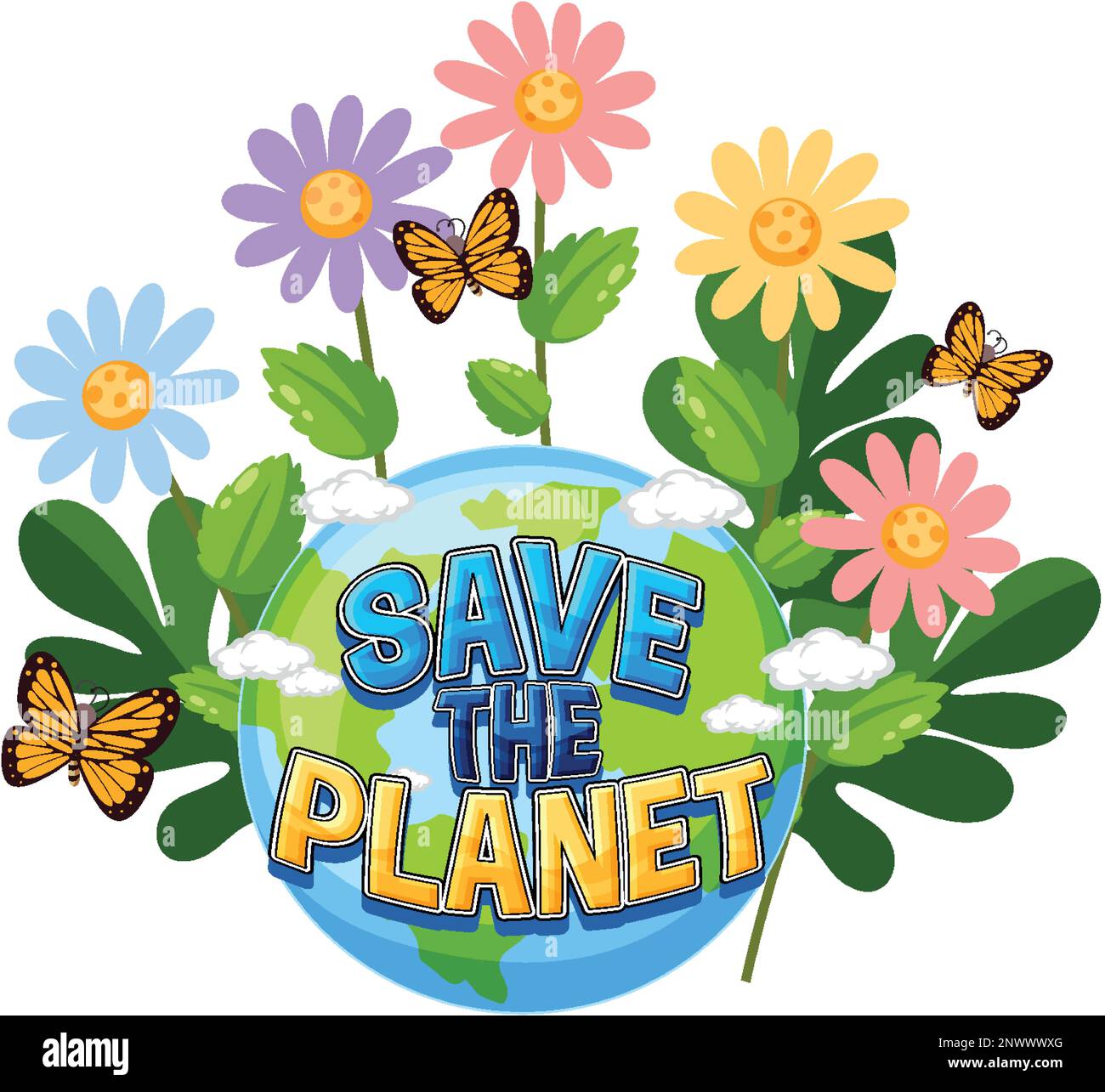 Save the earth campaign banner illustration Stock Vector Image & Art ...