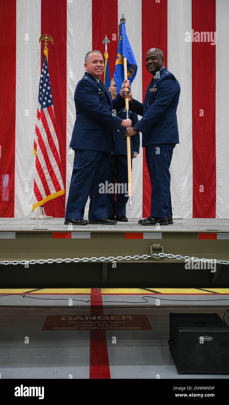 Commander of the 908th Maintenance Group, Lt. Col. Stuart Martin ...