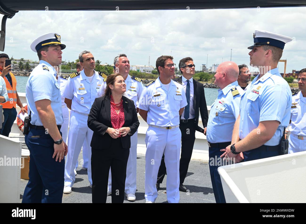 U.S. Coast Guard Lt. j.g. Ethan Geurtsen, an officer assigned to USCGC ...