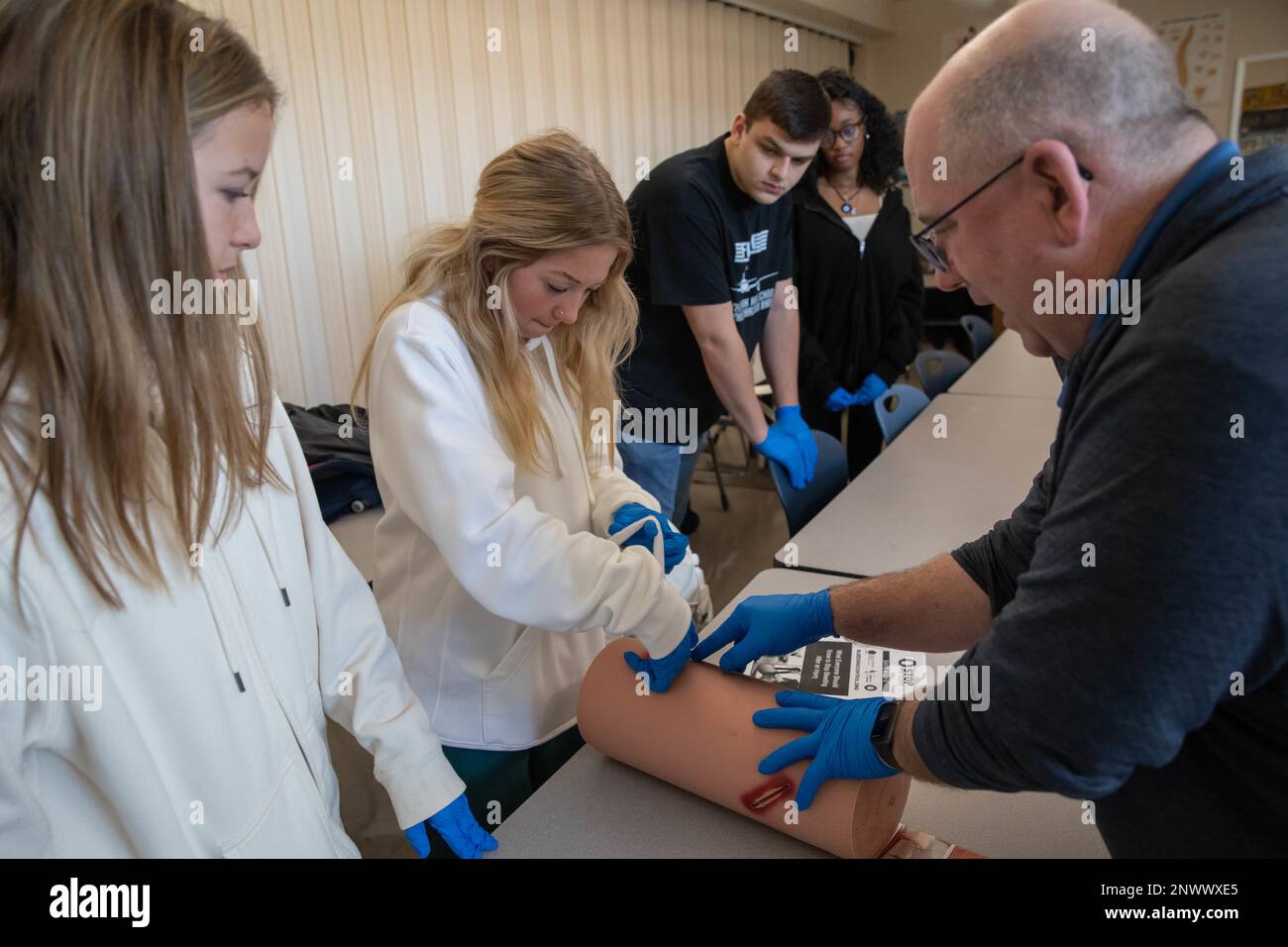 Rick Guinan, a certified athletic trainer and teacher at Central York High School in York ...