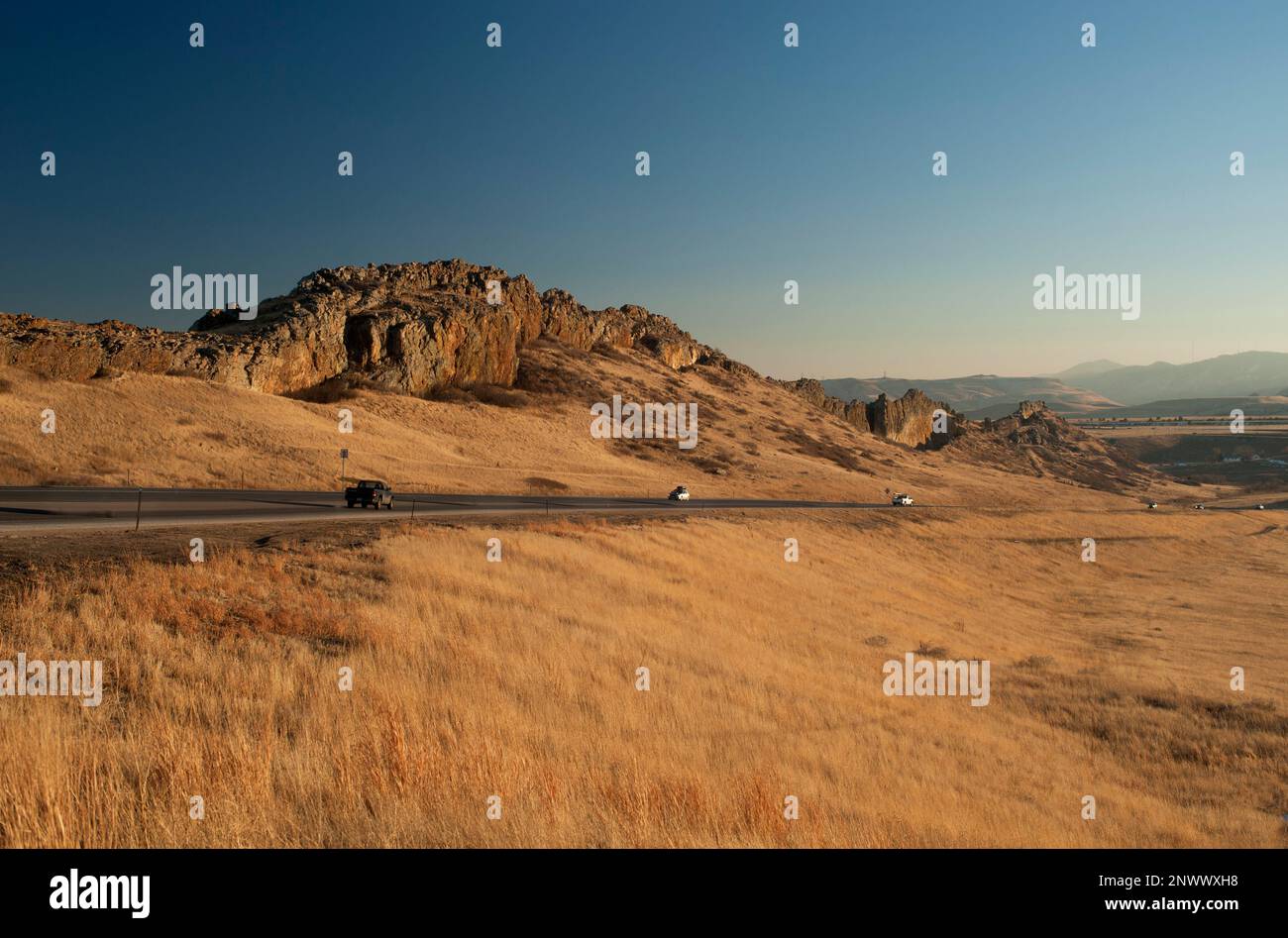 The geological feature known as "the hogback" that runs through the ...