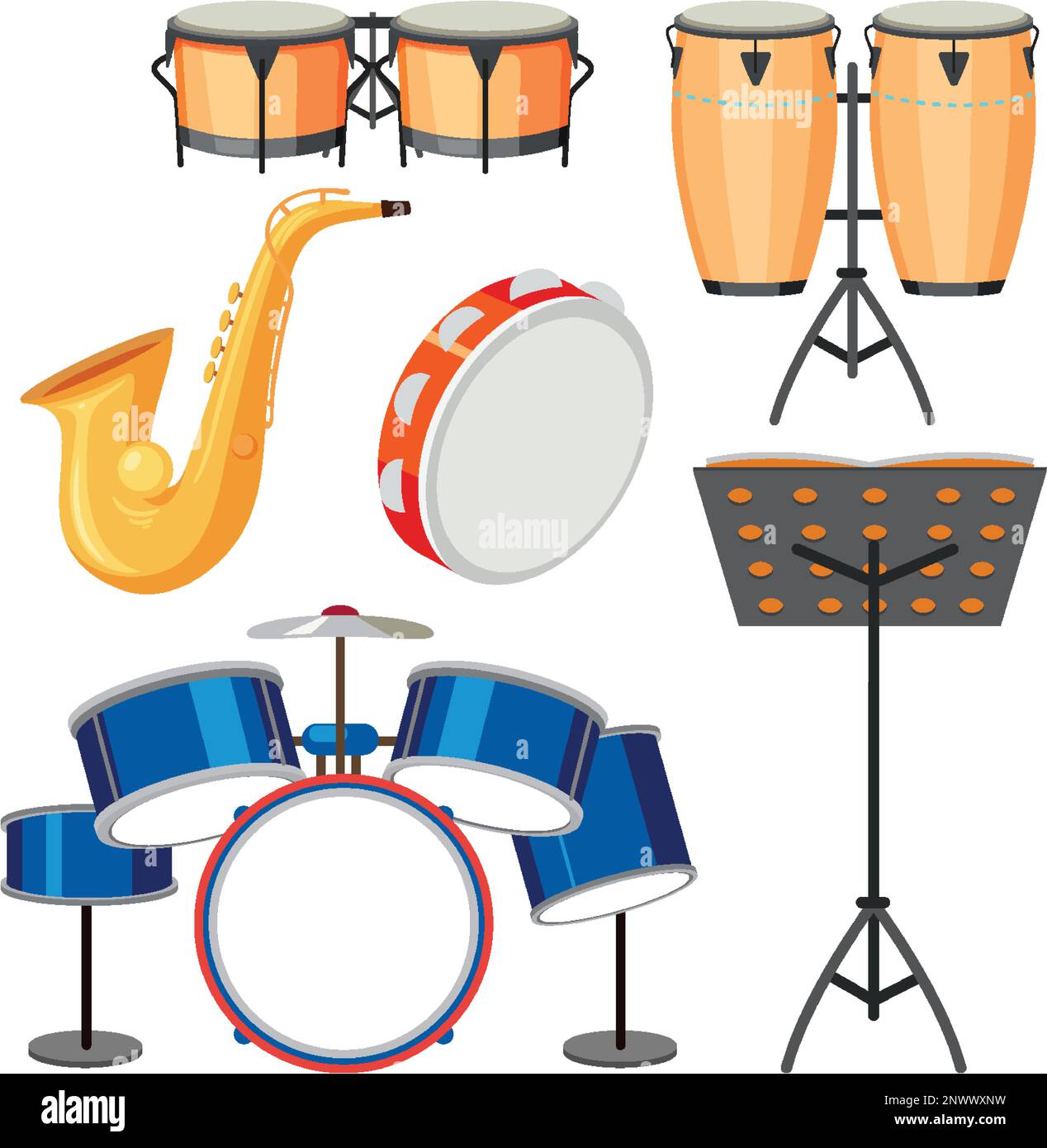 Set of music instruments illustration Stock Vector Image & Art - Alamy