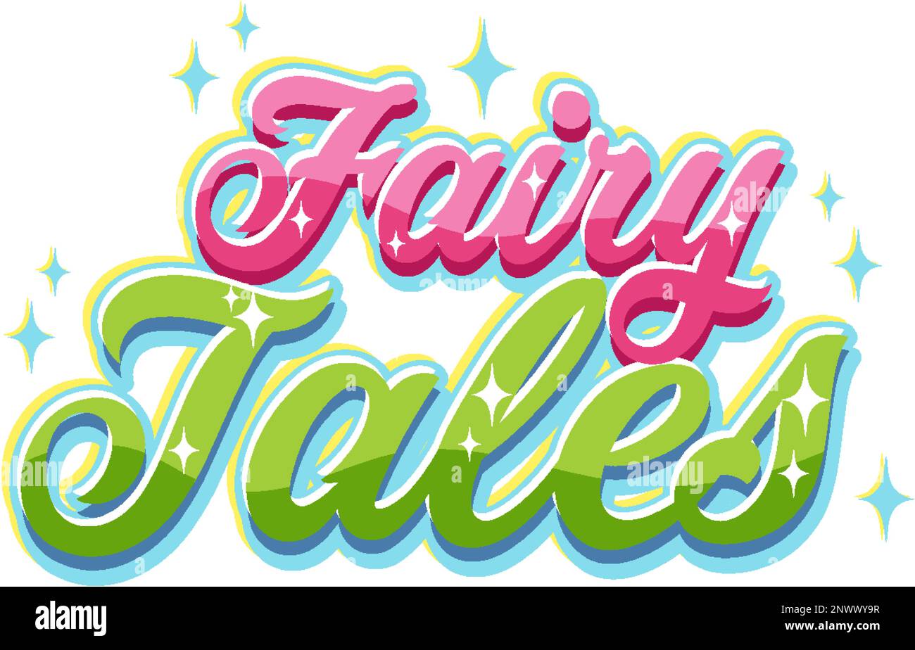 Fairy tales text for banner design illustration Stock Vector Image ...