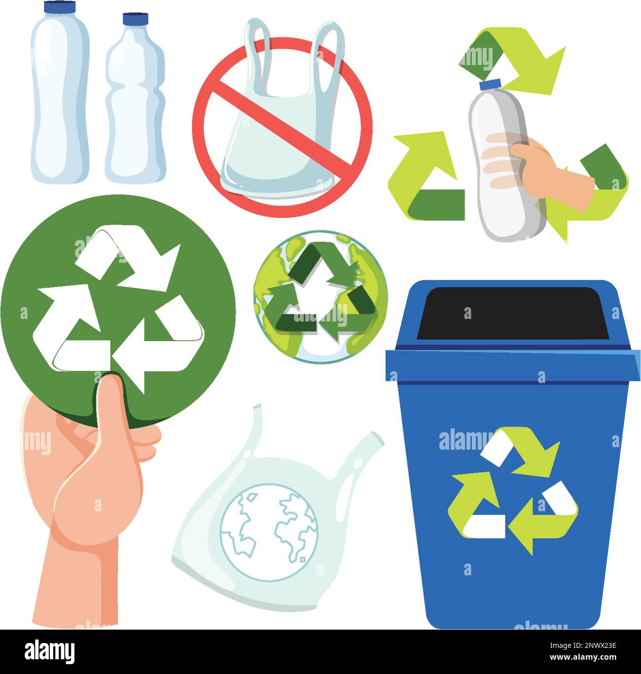 Save the earth graphics and icons collection illustration Stock Vector ...