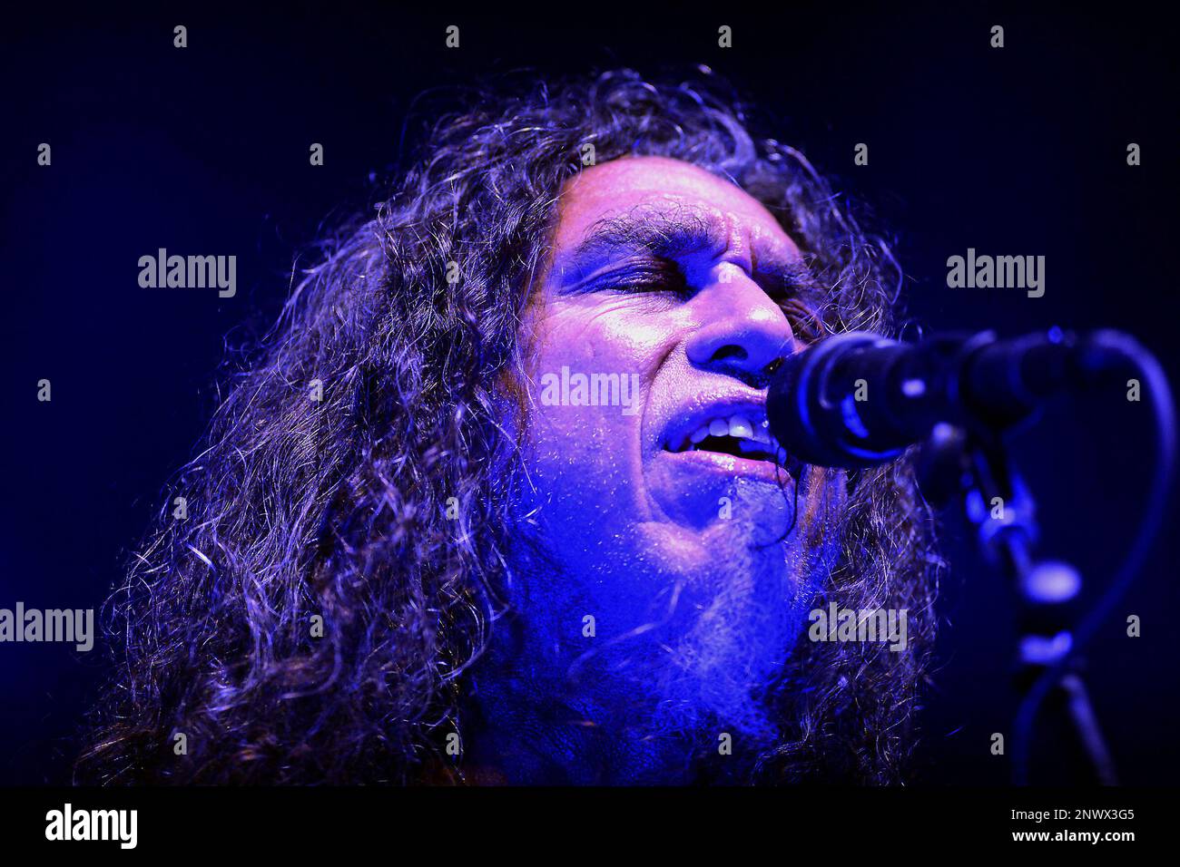 Slayer vocalist and bass guitarist Tom Araya performs Tuesday, July 31 ...