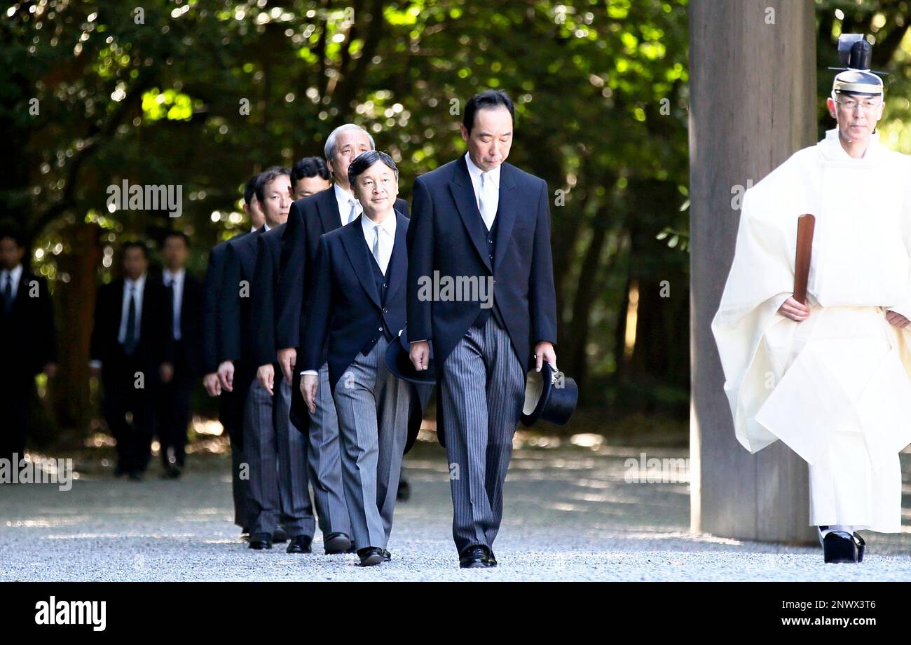 Japan's Crown Prince Naruhito (3rd from R) visits Ise Grand Shrine in ...