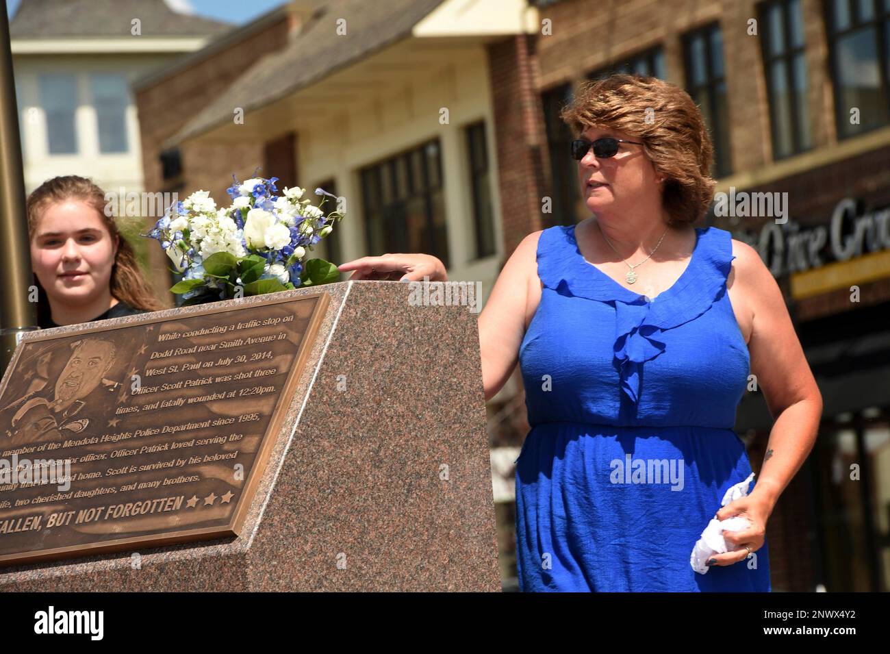 In this Monday July 30, 2018 photo, Michelle Patrick, the widow of ...