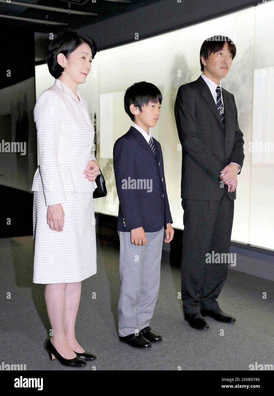Prince Akishino (R), the second son of the Emperor and Empress, Prince ...