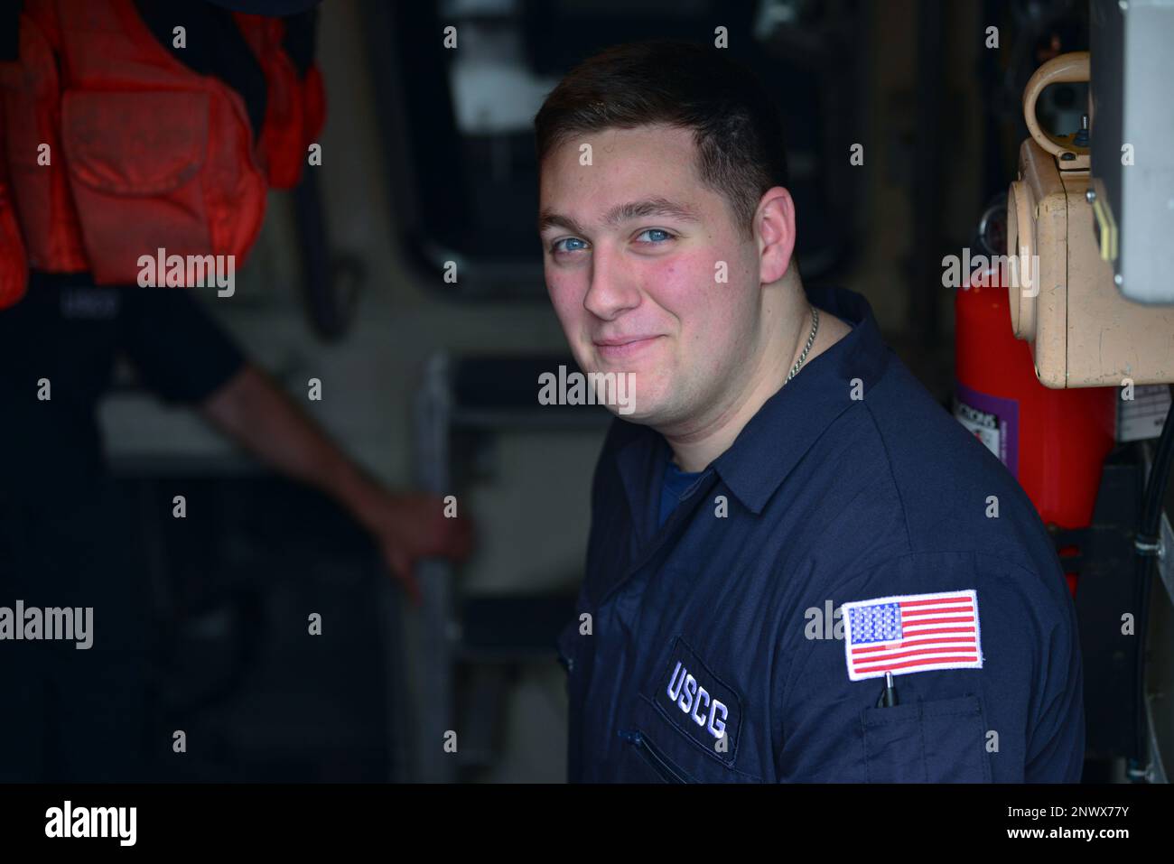 FN Matthew Barnet assists in maintenance checks on a 47-foot Motor-life ...