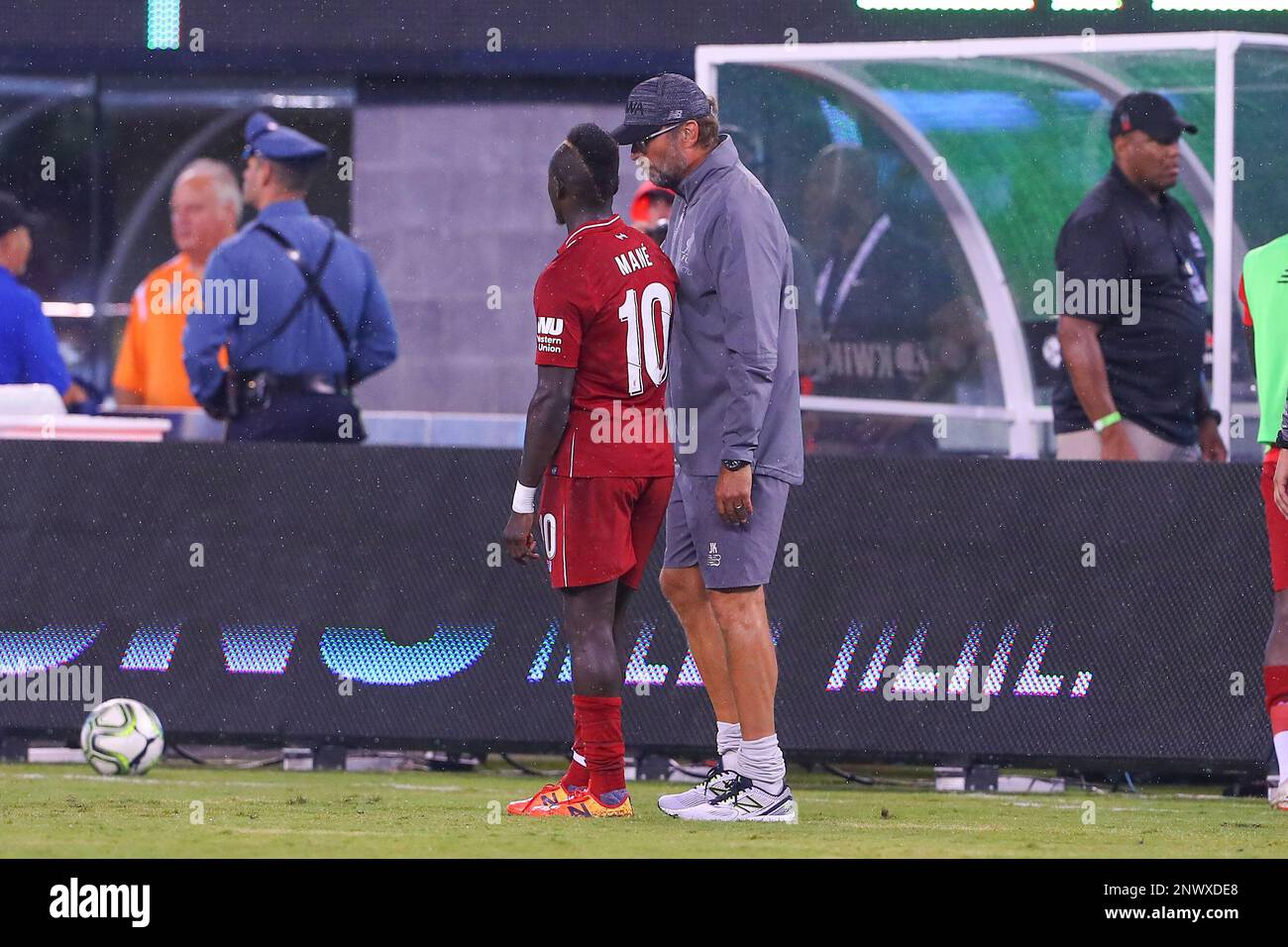EAST RUTHERFORD, NJ - JULY 25: Liverpool head coach Jurgen Klopp talks ...