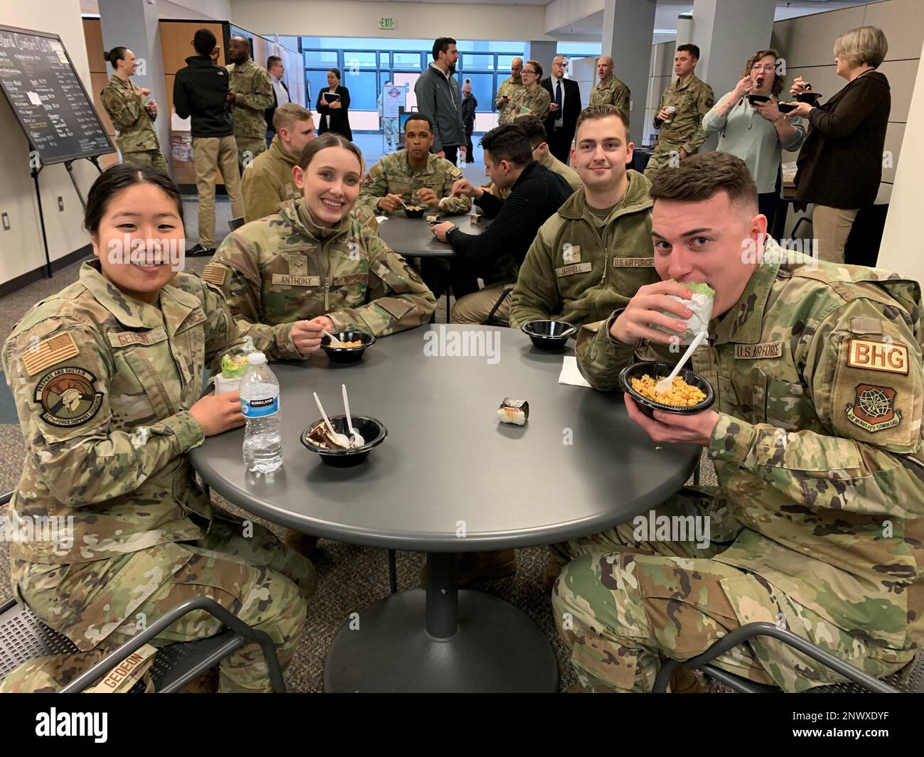 Airman 1st Class Colleen Anthony, second from left, and Airman 1st ...