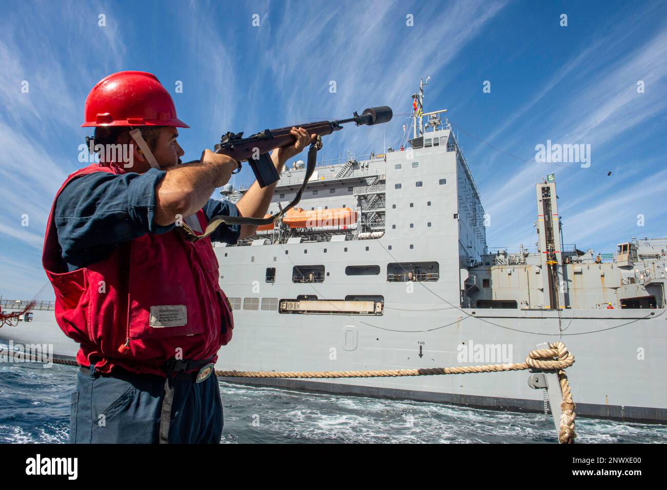 230220-N-NH267-2024 GULF OF OMAN (Feb. 20, 2023) Gunner's Mate 3rd ...