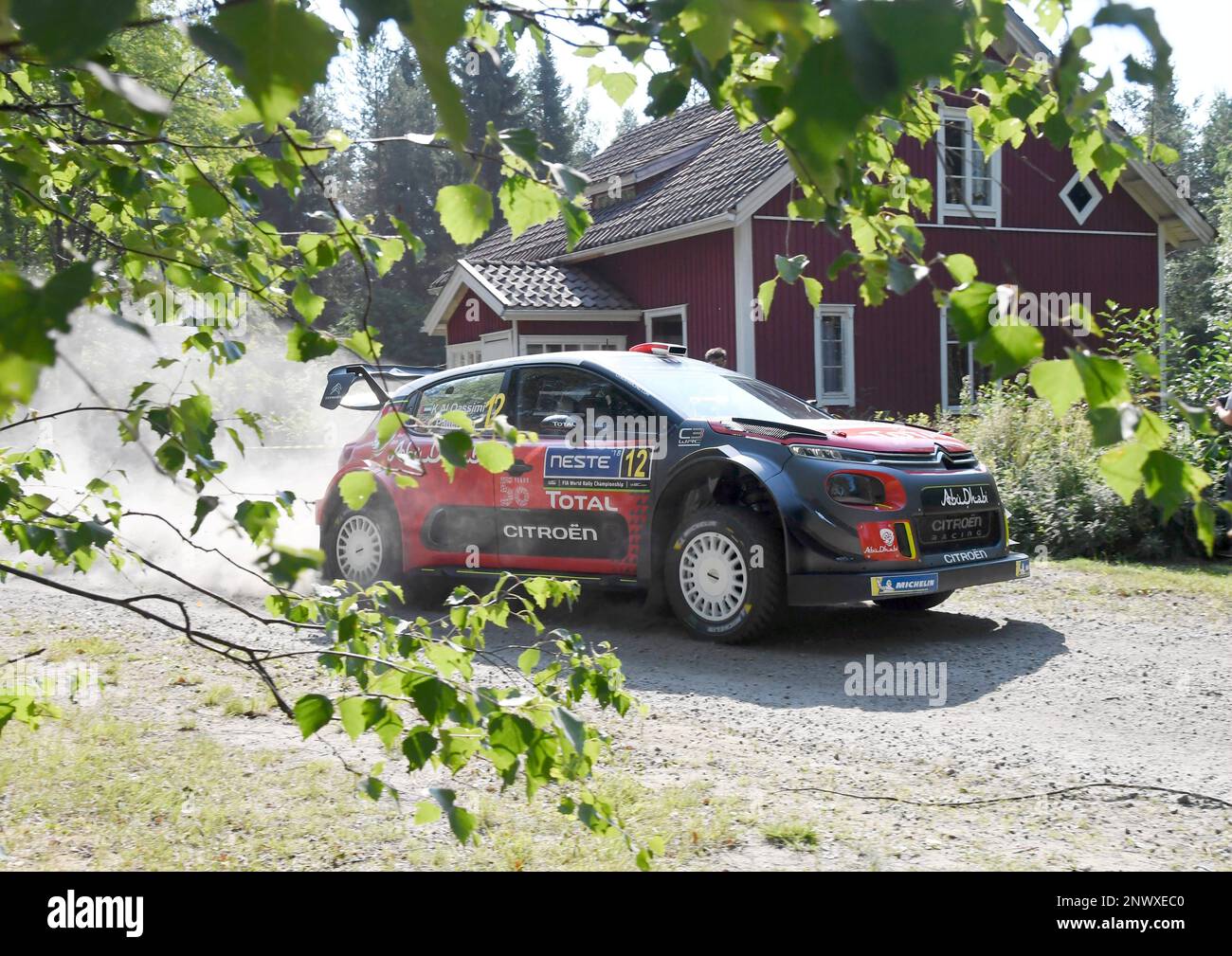 Irish driver Craig Breen and British co-driver Scott Martin steer with ...
