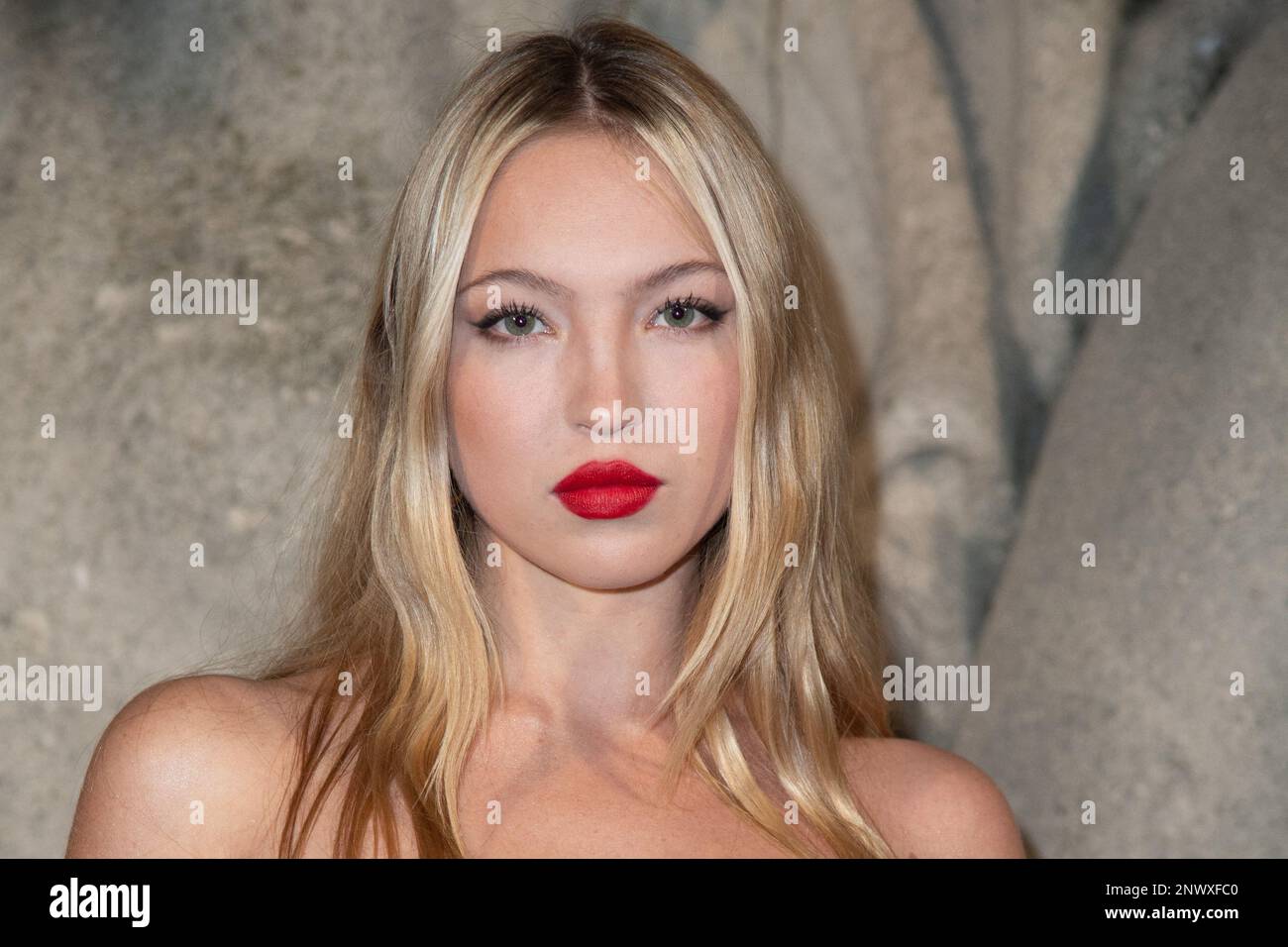 Lila Grace Moss Hack attending the Saint Laurent Womenswear Fall Winter ...