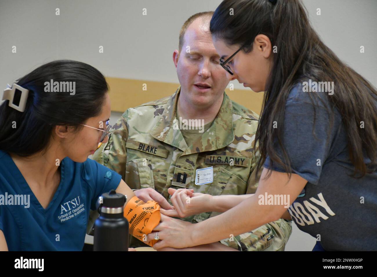 Capt. Trent Blake, with the 7453 Medical Operational Readiness Unit in ...