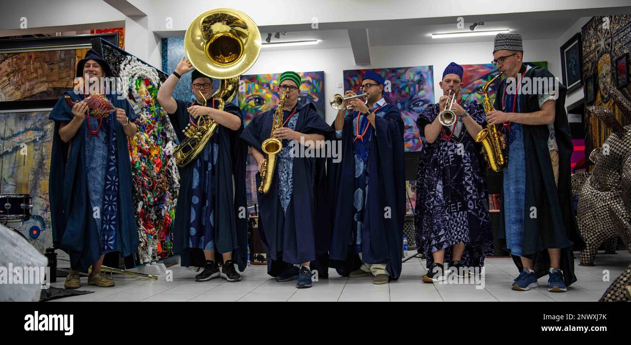 230129-N-DK722-1008 (Jan. 29, 2023) LAGOS, Nigeria -- The Topside Brass ...