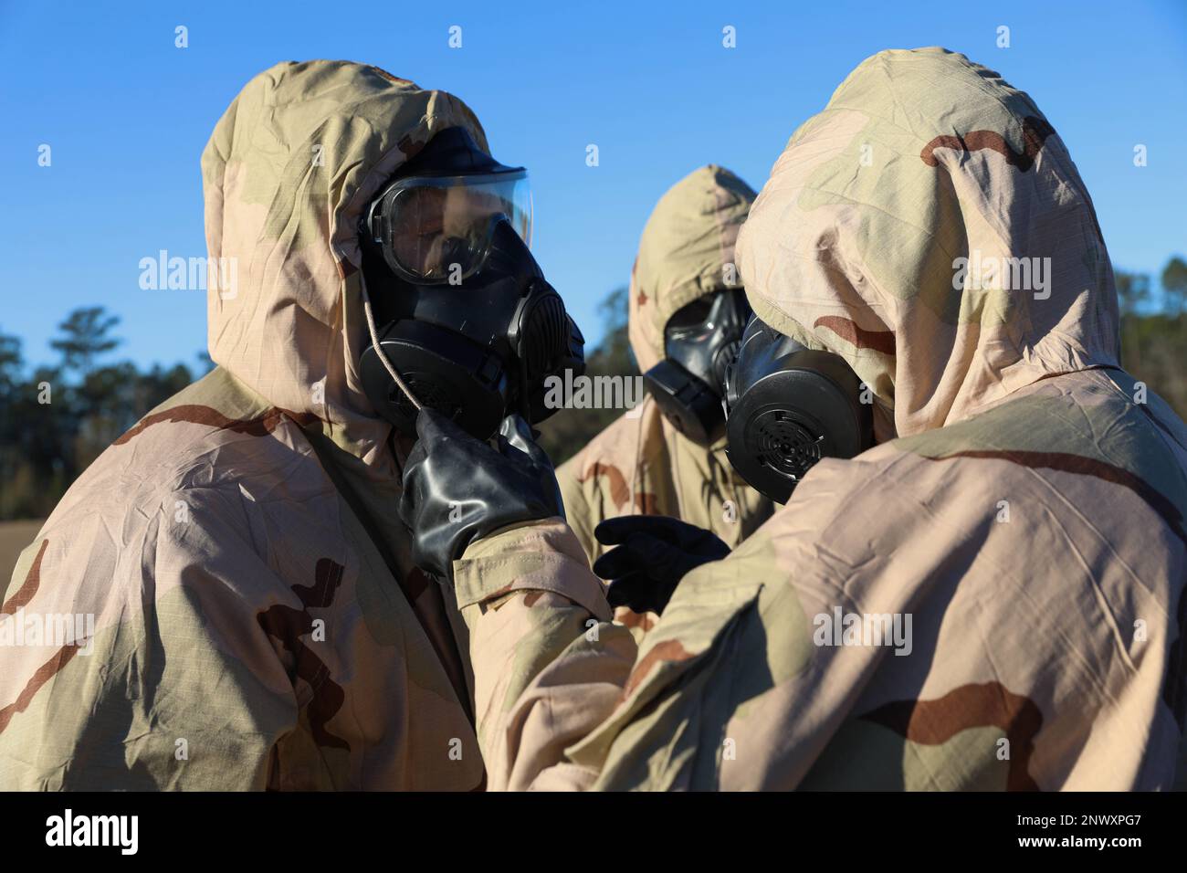 Soldiers ensure their Mission-Oriented Protective Posture gear is ...