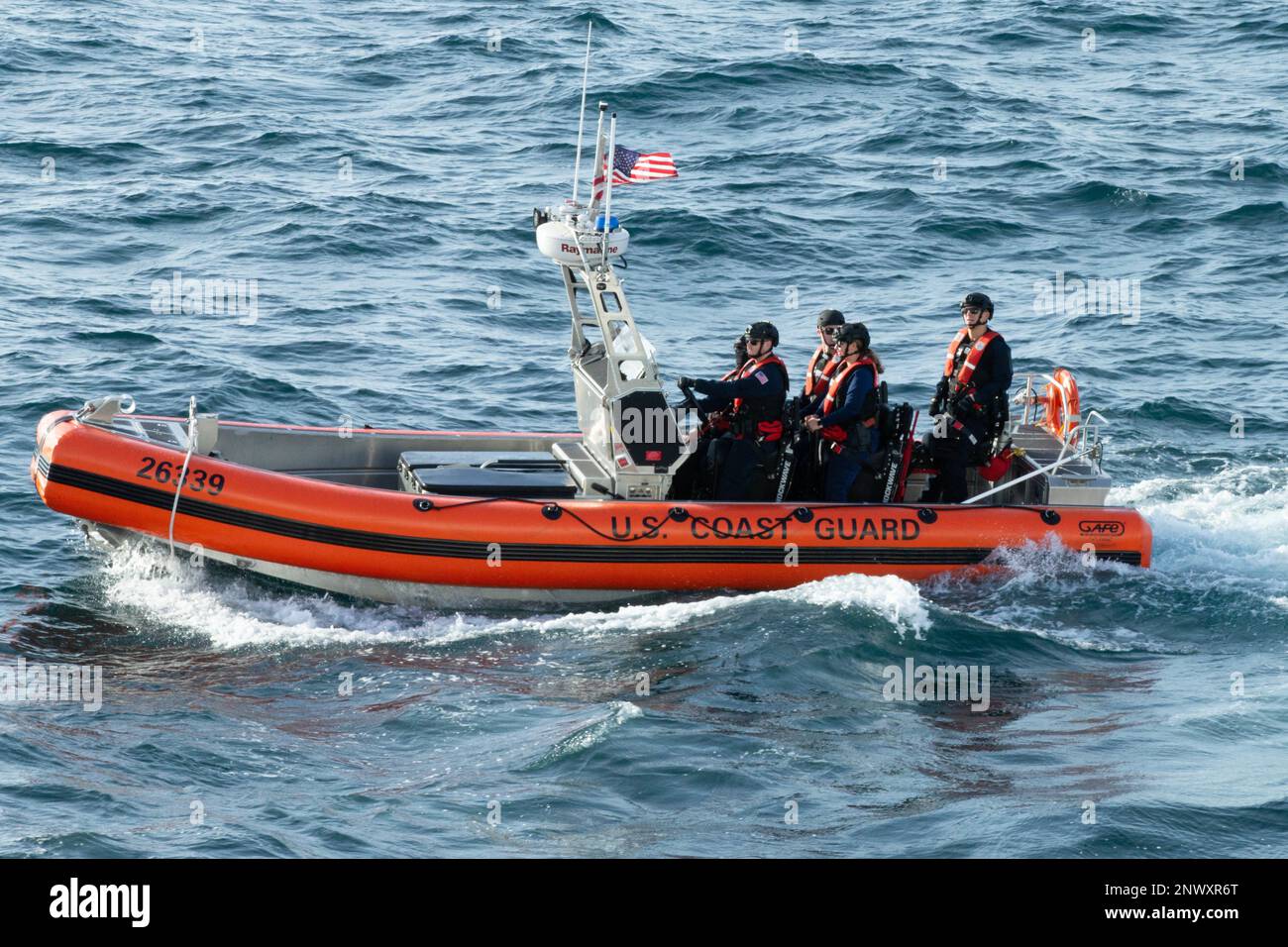USCGC Stone’s (WMSL 758) crew operates the cutter’s 26-foot over the ...