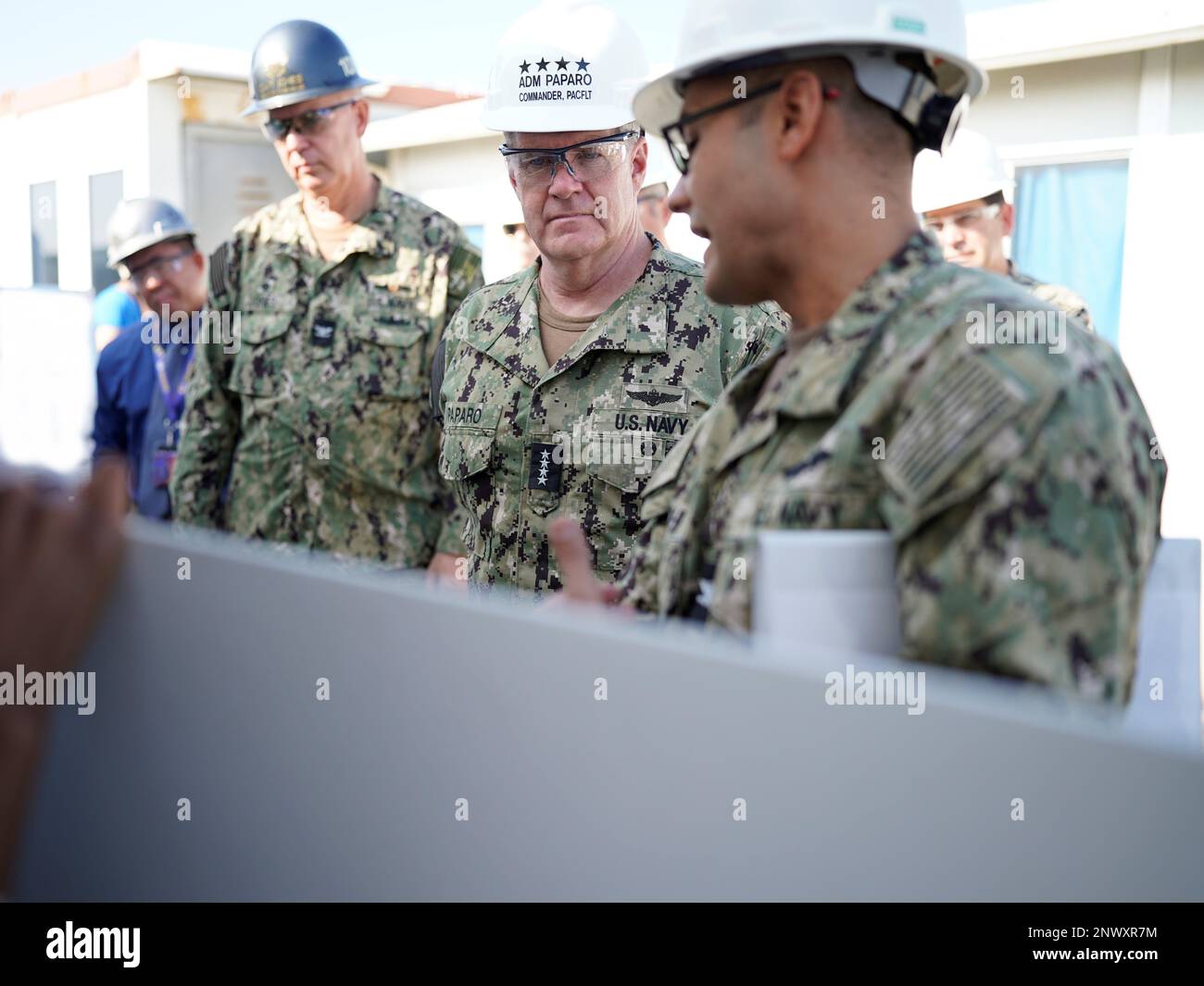 Adm. Samuel Paparo (center), commander, U.S. Pacific Fleet, met with ...