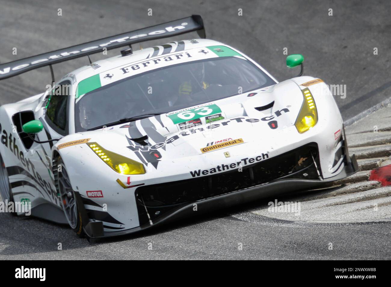 LAKEVILLE, CT - JULY 21: The #63 Scuderia Corsa Ferrari 488 GT3 (GTD ...