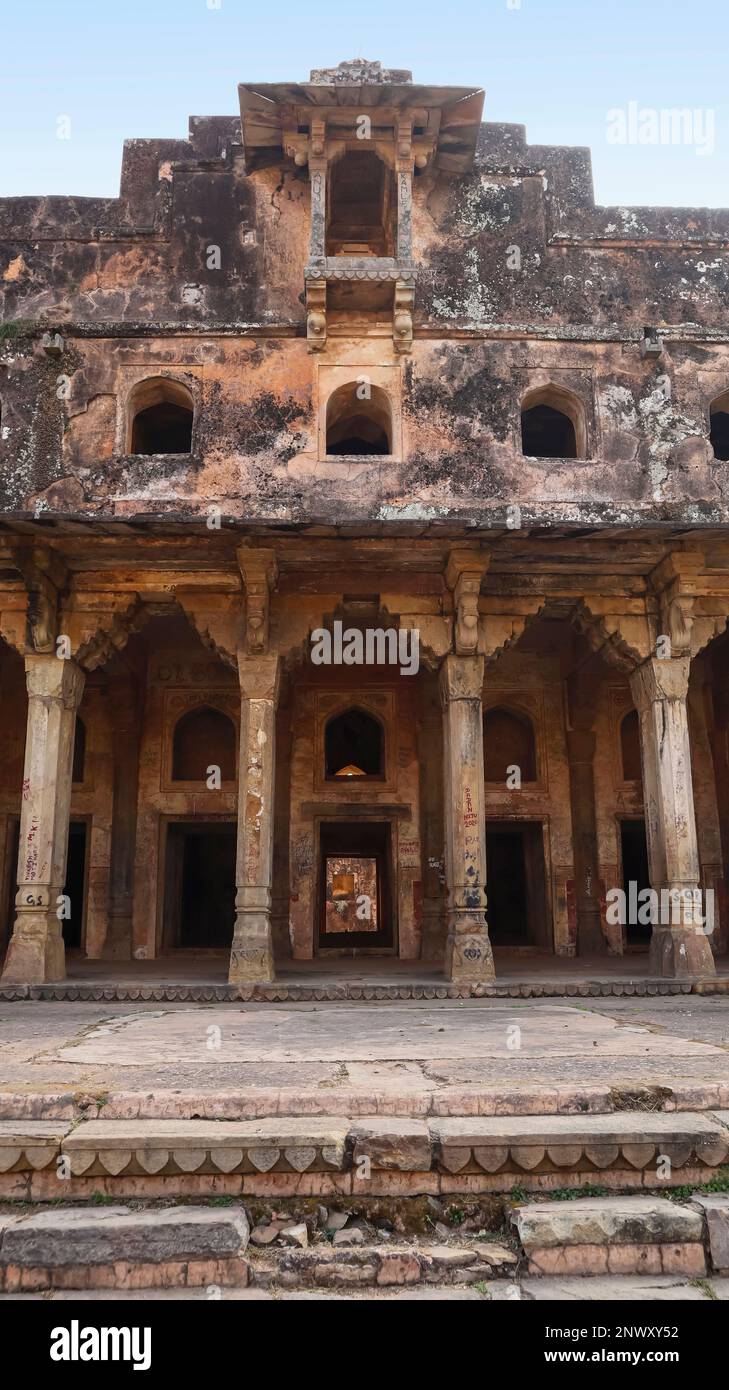 Inside Pillar view of Rohtas Fort Palace, Rohtas, Bihar, India Stock ...