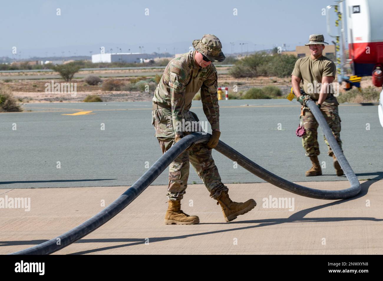 U.S. Air Force Airman 1st Class Ronald Grimm and Senior Airman ...