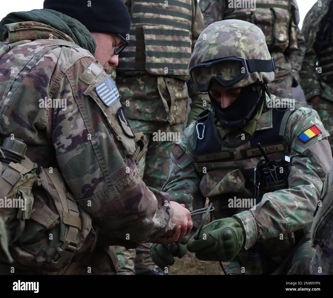 Soldiers assigned to the 39th Brigade Engineer Battalion, 2nd Brigade Combat Team “Strike ...