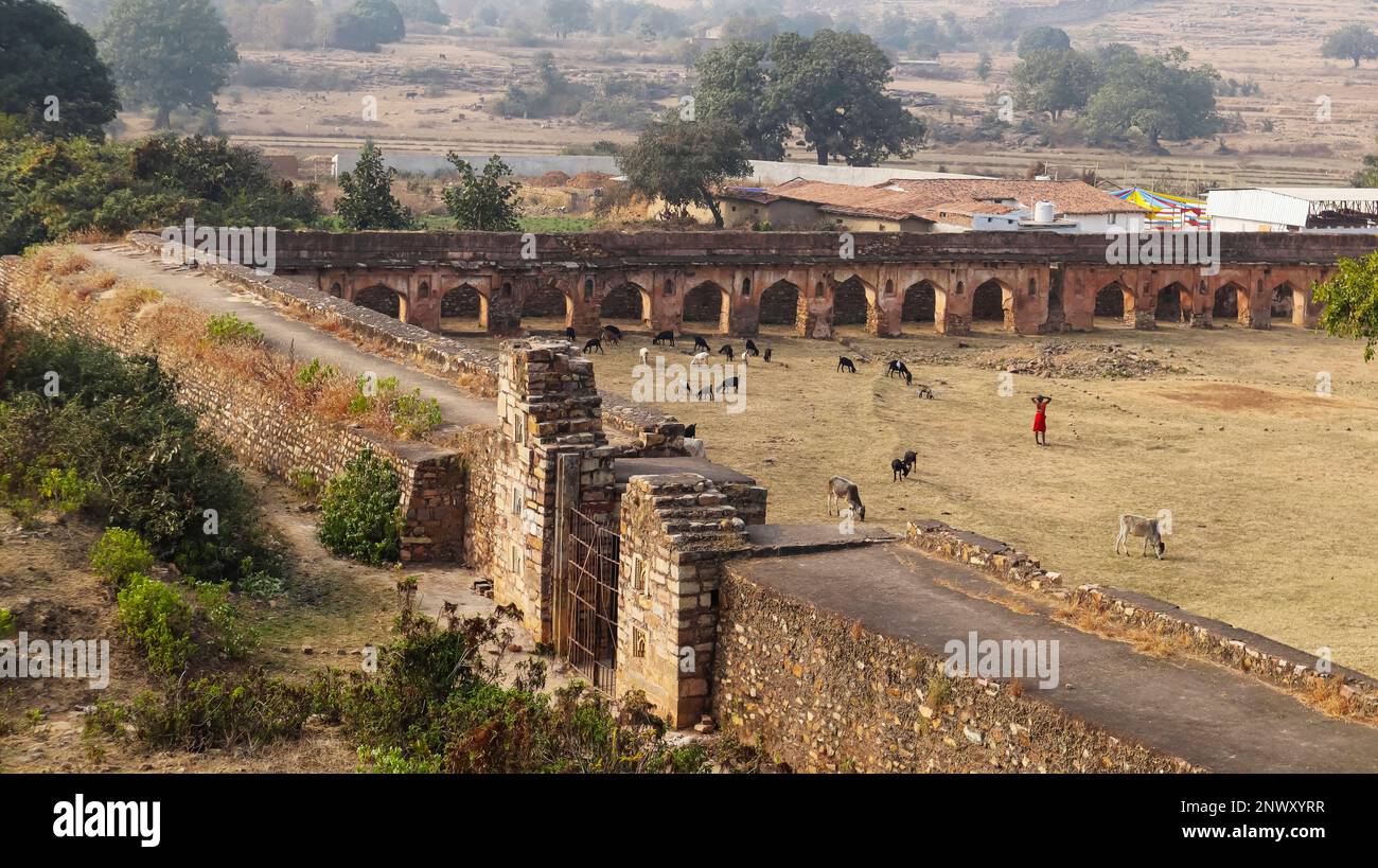 INDIA, BIHAR, January 2023, Protection Wall and Campus view of Rohtas ...