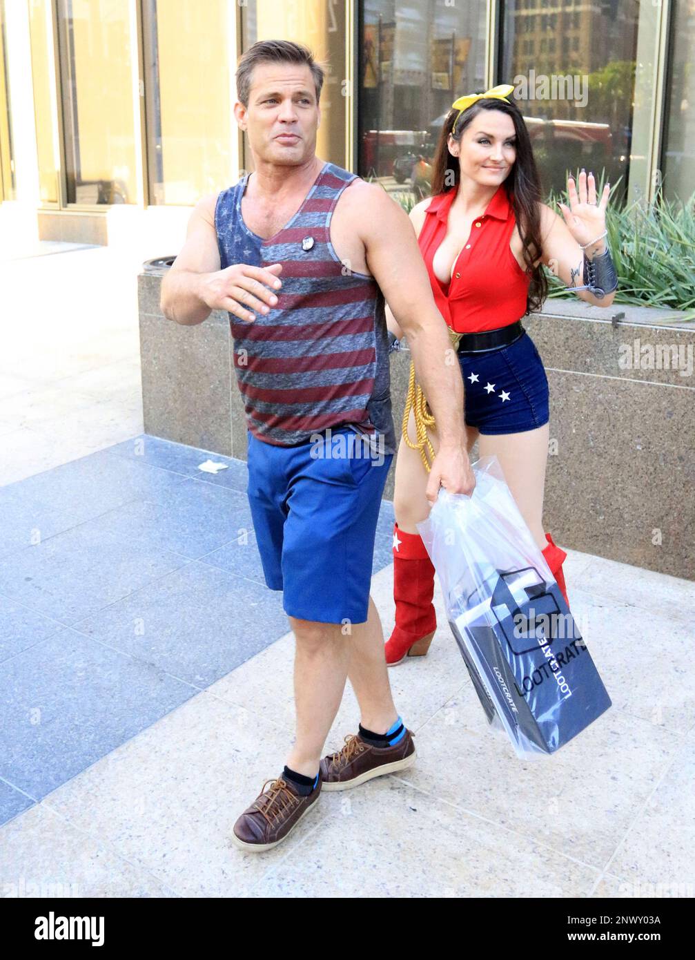 Photo by: zz/GOTPAP/STAR MAX/IPx 2018 7/20/18 Casper Van Dien and his ...