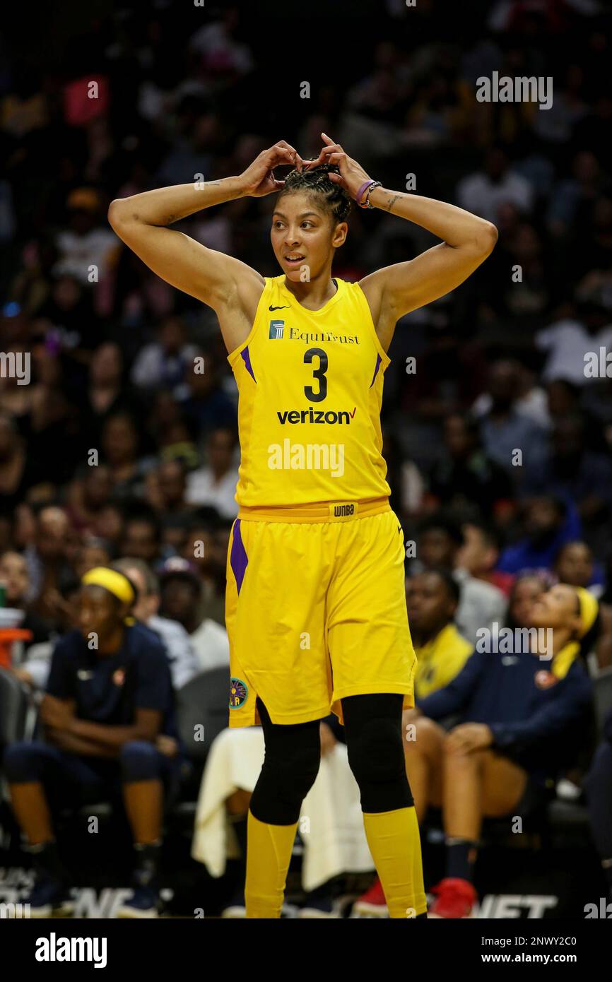 Los Angeles Sparks forward Candace Parker #3 during the Indiana Fever ...