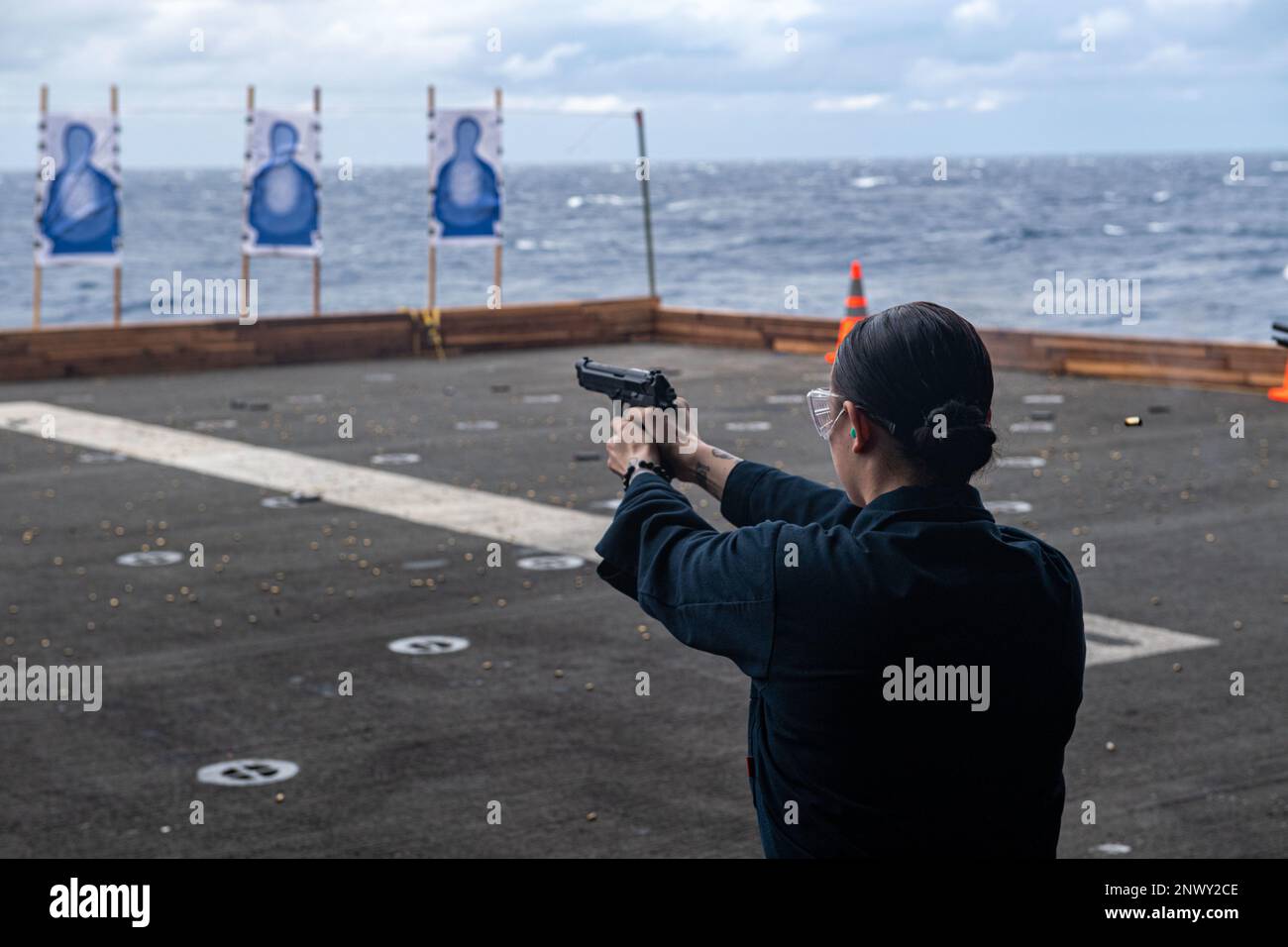 PHILIPPINE SEA (Jan. 16, 2023) Airmen Jadyn Nunley, from Paul’s Valley ...