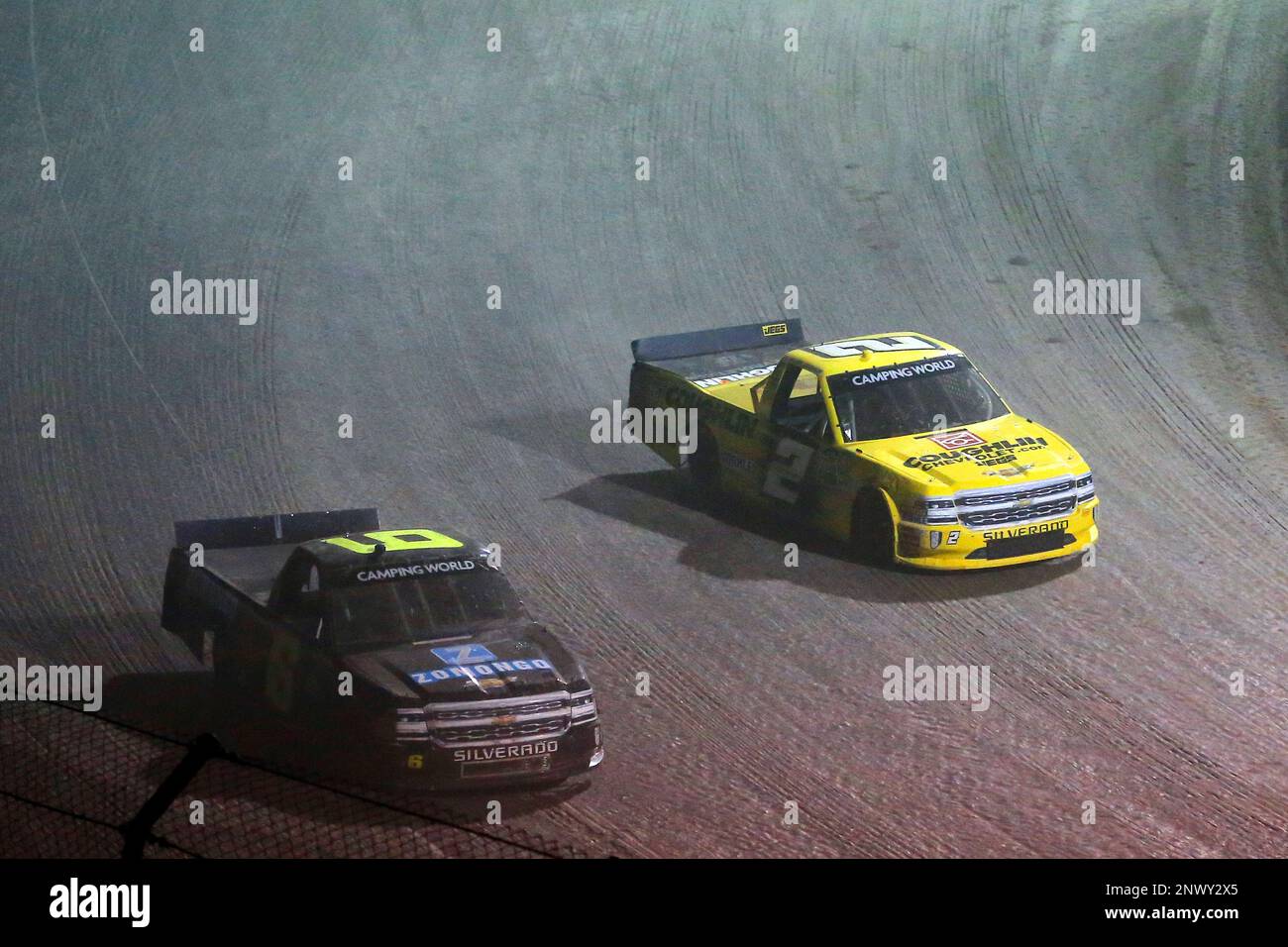 Cody Coughlin (2) and Norm Benning (6) during the NASCAR Camping World ...