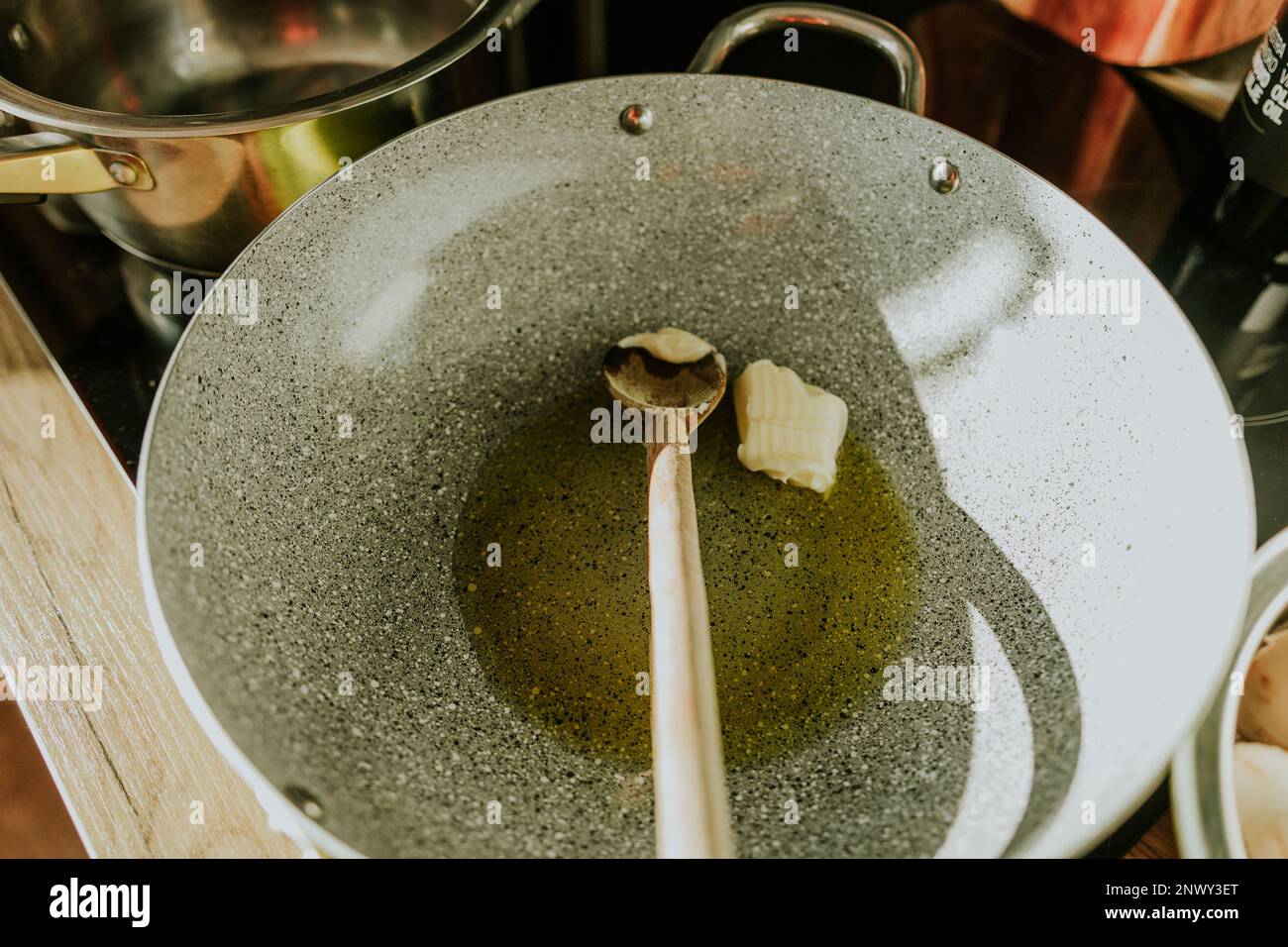 Cooking traditional east European cuisine in the kitchen Stock Photo ...