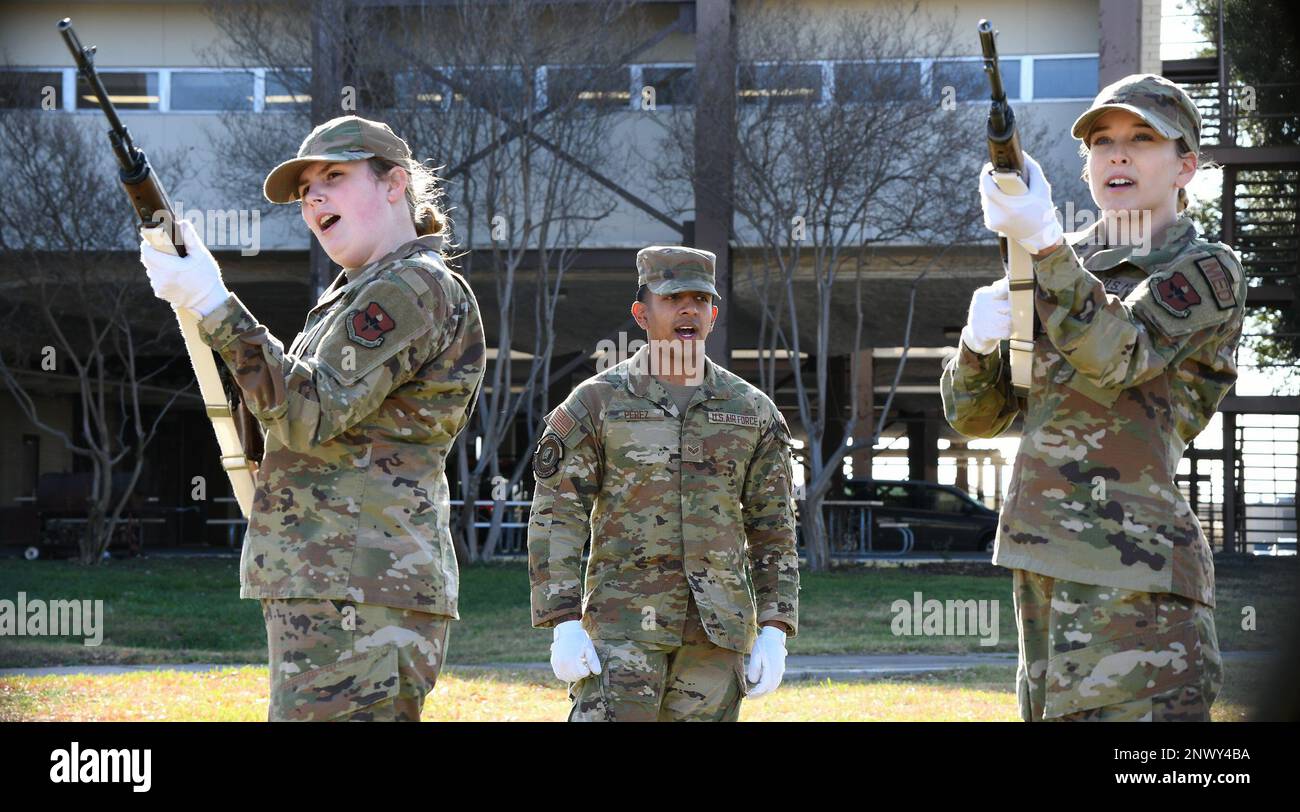 Joint Base San Antonio Honor Guard Airmen, Senior Airman Brianna Huff ...