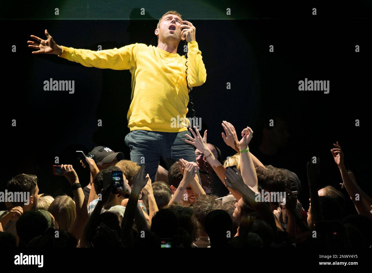 Singer Damon Albarn of the British alternative rock band Gorillaz ...