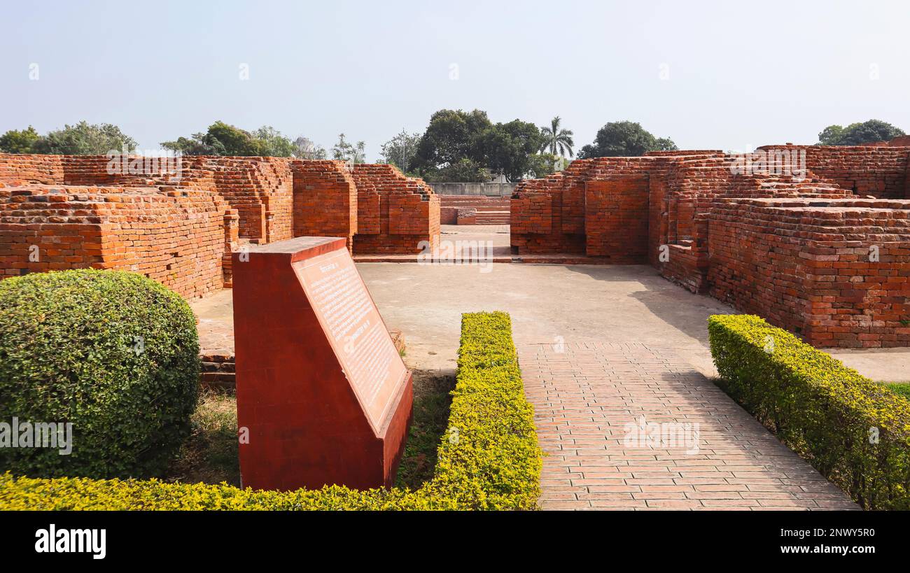 View of Monastery No.5, in the Nalanda University, Rajgir, Nalanda ...