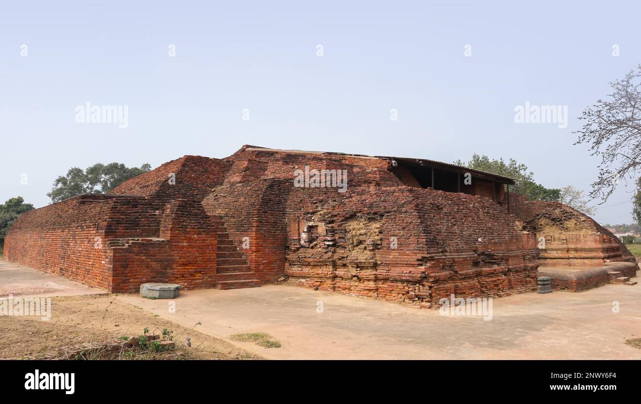 View of Buddhist Temple, Sarai Mound, in the Complex of Ruin Nalanda ...